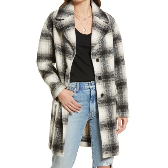 Treasure & Bond | Jackets & Coats | Treasure Bond Drop Shoulder Plaid ...